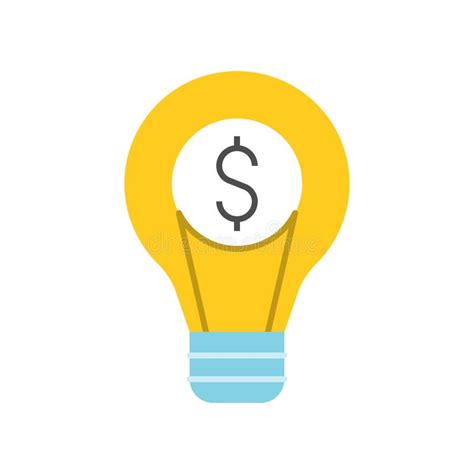 Dollar Sign And Light Bulb Idea And Investment Of Innovation Icon