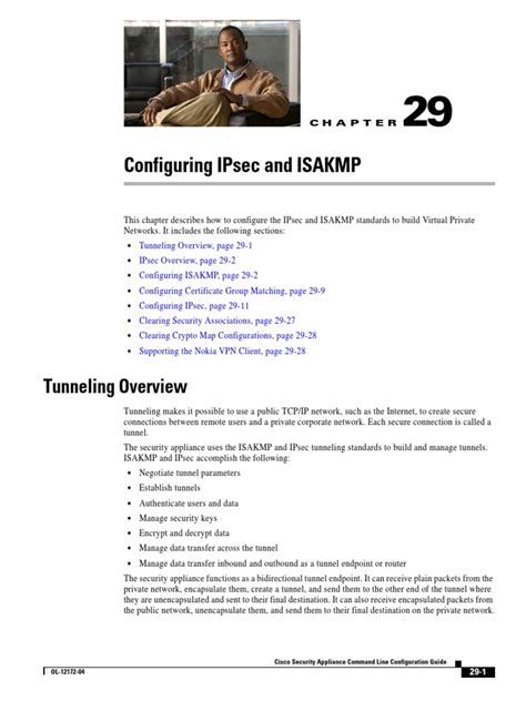 Configuring Ipsec And Isakmp Tunneling Overview Pdf Internet Protocol Suite Virtual