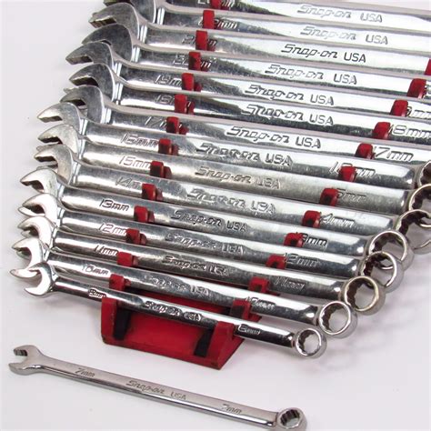 Snap On Tools 16 Piece SOEXM Metric 8mm 22mm 24mm 12 PT Combination Wrench Set