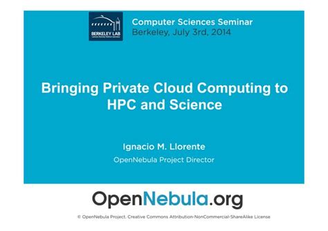 Bringing Private Cloud Computing To Hpc And Science Berkeley Lab July 2014 Ppt