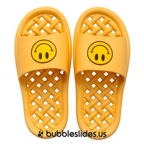 Smiley Face Slippers Bubble Slides