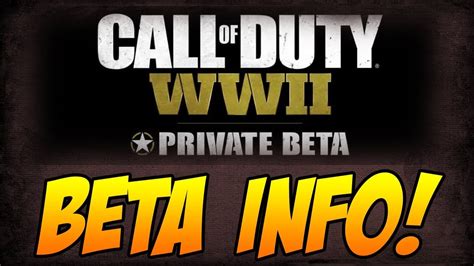 Call Of Duty World War 2 Beta Information Maps Game Modes Classes