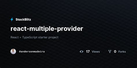 React Multiple Provider Stackblitz