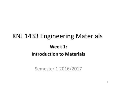 Engineering Materials
