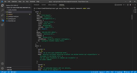 GitHub Uygarsuslu React Get Data From Fake Endpoint Homework