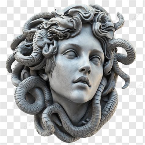 신화와 예술 장식에 대한 현실적인 조각 세부 사항을 가진 고대 석재 Medusa 조각품 메두사 조각 신화 예술 새겨진 돌 Png 일러스트 및 이미지 에 대한 무료