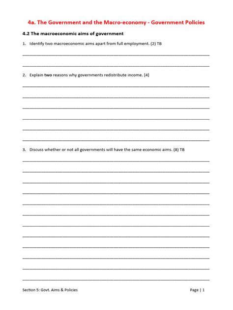 42 The Macroeconomic Aims Of Government Download Free Pdf