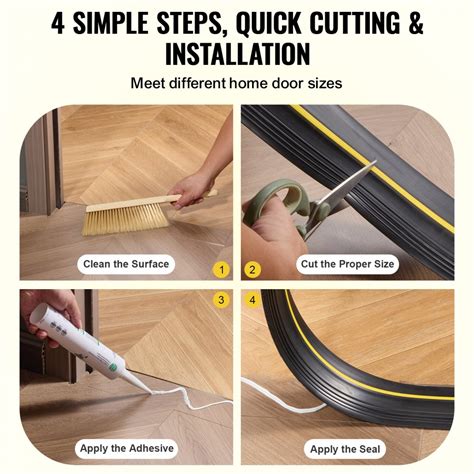 Vevor Garage Door Threshold Seal Strip 165 Ft Universal Bottom