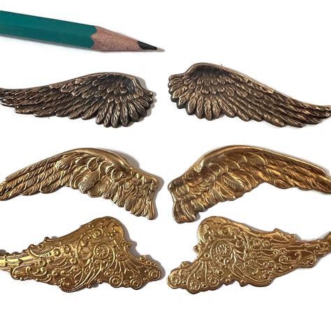 Brass Angel Wings Etsy