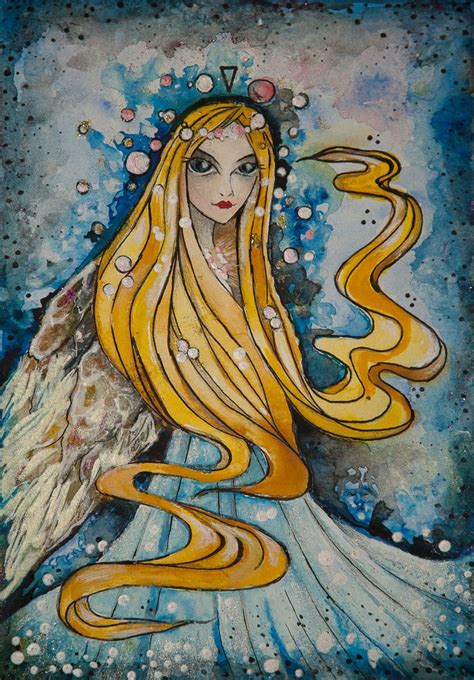 Oonagh Watercolour By Julie Meacham Celtic Goddess Mystical