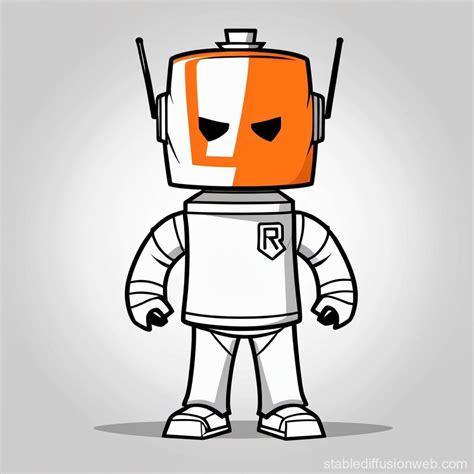 Orange Masked Roblox Character With Pot On Head Stable Diffusion Online