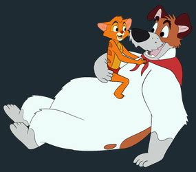 Oliver And Dodger As Mowgli And Baloo — Weasyl