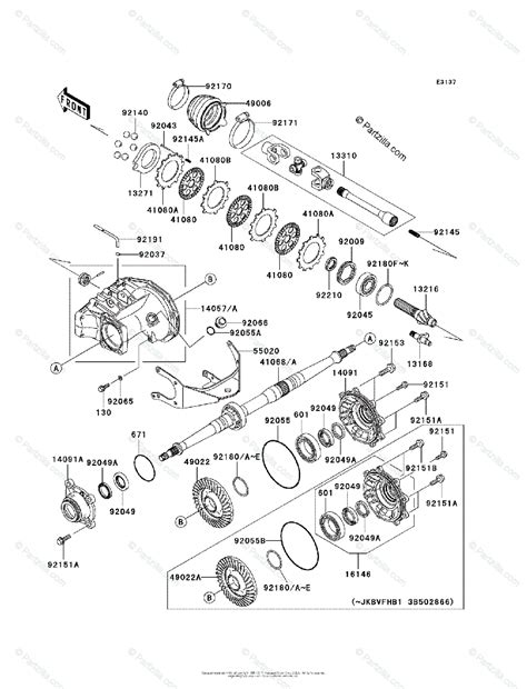 Kawasaki Atv 2003 Oem Parts Diagram For Drive Shaft Rear