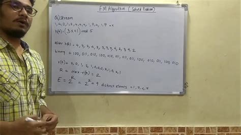 Big Data Analytics Tutorial 16 Fm Algorithm Solved Problem Youtube
