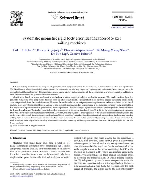 Pdf Systematic Geometric Rigid Body Error Identification Of 5 Axis