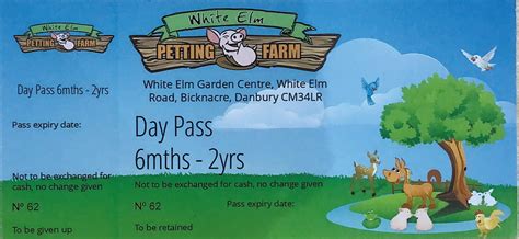 Day Pass 6 Months 2 Years T Voucher White Elm Garden Centre