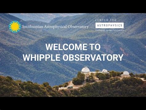 Welcome To Whipple Observatory Youtube