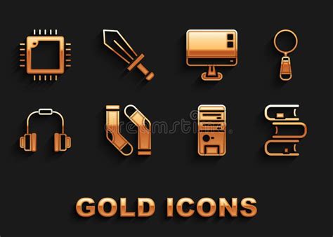 Set Socks Magnifying Glass Book Computer Headphones Monitor Screen
