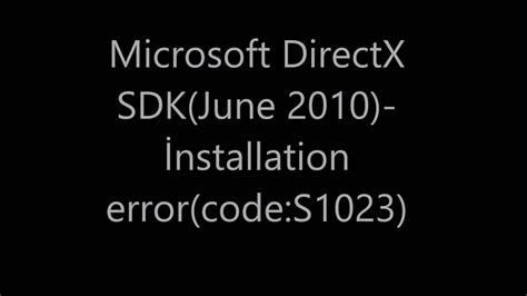 Fix S1023 Error Directx Sdk June 2010 Youtube