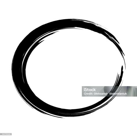 타원형은 브러시로 그려집니다 그런지 프레임 아이콘 로고 레이블 및 타원 배너 스탬프 거친에 대한 스톡 벡터 아트 및 기타 이미지 Istock