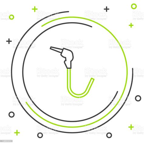 흰색 배경에 격리 된 라인 가솔린 펌프 노즐 아이콘 연료 펌프 주유소 서비스 표지판을 급유합니다 주유소 아이콘입니다 다채로운 개요 개념 벡터 0명에 대한 스톡 벡터 아트 및