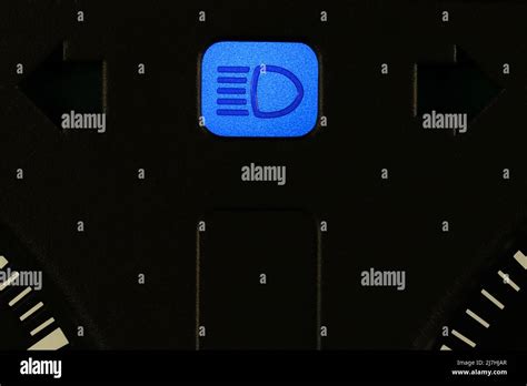 Upper Beam Control Light In Car Dashboard Stock Photo Alamy