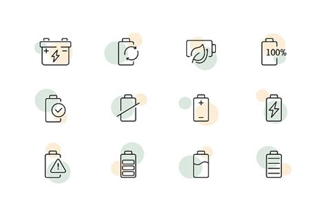 배터리 극 설정 아이콘입니다 전기 양극 음극 플러스 마이너스 축전지 전원 공급 장치 전하 휴대용 장치 기술 개념입니다 흰색 배경에 벡터 블랙 아이콘 0명에 대한 스톡 벡터