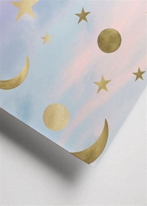 Pastel Starry Sky Moon Dream 1 Posters And Prints By Anitas And Bellas