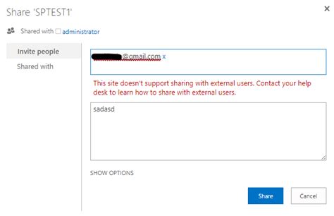 Cant Share With External Users Sharepoint Server Microsoft Community Hub