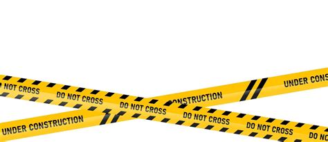 Under Construction Do Not Cross Warning Tape Road Sign Background