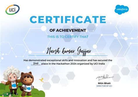 Ucicompany Hackathon Teamwork Innovation Runnerup Harsh Gajjar