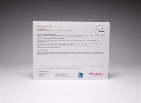 Cosentyx® Sensoready® Pen Staged Reference Guide Information Packaging