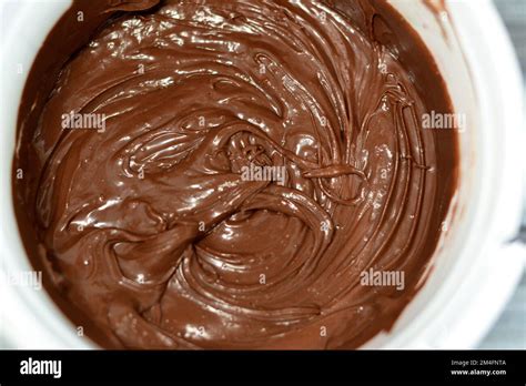 Sweetened Hazelnut Cocoa Spread Chocolate Nougat Cream Texture Of