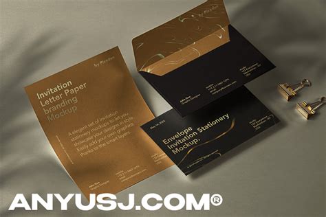 Letter Psd Stationery Mockup
