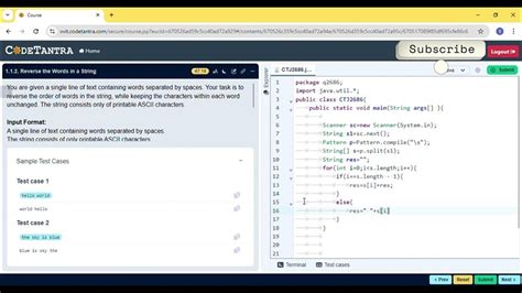 Reverse The Words In A String Problem Solution In Java Coding