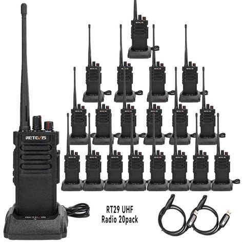 Retevis Rt29 10 Watt Business Uhf Handheld Radio 20 Pack
