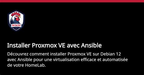 installer proxmox ve avec ansible devsecops