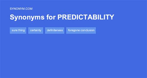 Another Word For Predictability Synonyms And Antonyms