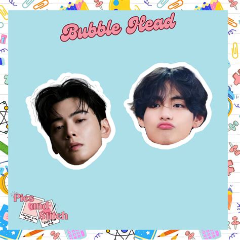 Personalized Bubble Head Prints Custom Cutout Design Cute Ref