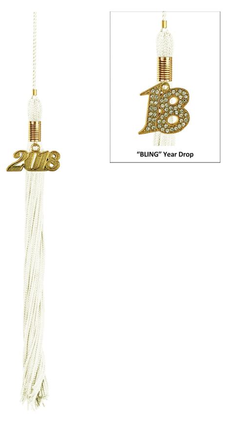Birrete Toga Y Borla Blanco Mate De Secundaria Graduacion