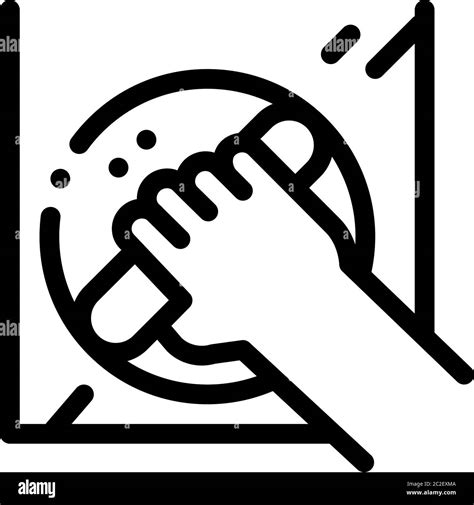 Window Control Handle Icon Vector Outline Illustration Stock Vector