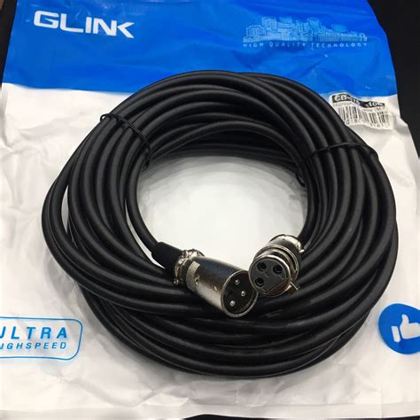 สายสัญญาณ สายไมค์ Xlr ผู้ Xlr เมีย ยาว 10 เมตร สายหนา นิ่ม เส้นใหญ่