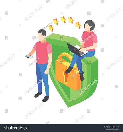 Isometric Personal Data Protection Icon Shield Stock Vector Royalty Free 2046053942 Shutterstock
