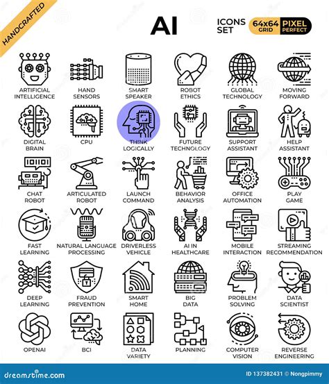 Artificial Intelligence Ai Stock Vector Illustration Of Machine 137382431