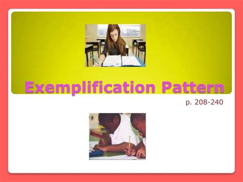 Exemplification Pattern Pptx