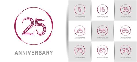 Conjunto de logotipo de aniversário pode ser usado para evento especial