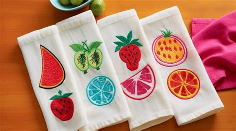 Embroidered Tea Towel Patterns