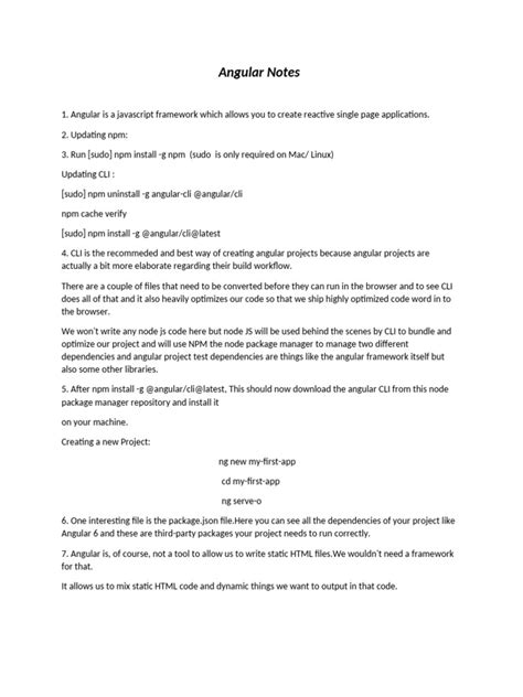 Angular Notes Pdf Software Engineering Systems Architecture