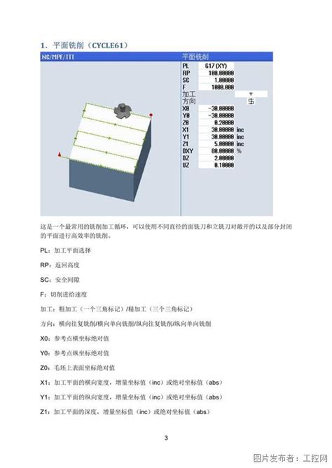 Sinumerik 828d 铣削编程简明教程铣削循环西门子数控系统828d中国工控网