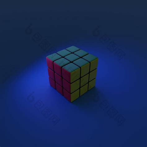 抽象飞行的多维数据集的的渲染图片 包图网企业站